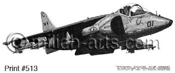 AV-8B Harrier Drawing - 8x10 – PAX River Naval Air Museum Gift Shop